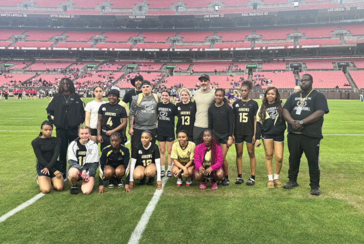 Harding competes in inaugural girls flag football state tournament ...